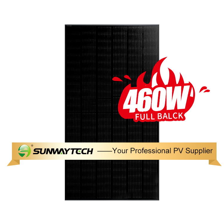 Sunway 144cells 182mm 440w 460w Monocrystalline Full Black Solar Panel ...