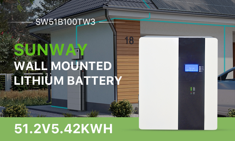 Sunway 51.2V 100Ah 5kWh Wall Mounted Lithium Battery - Sunway Solar