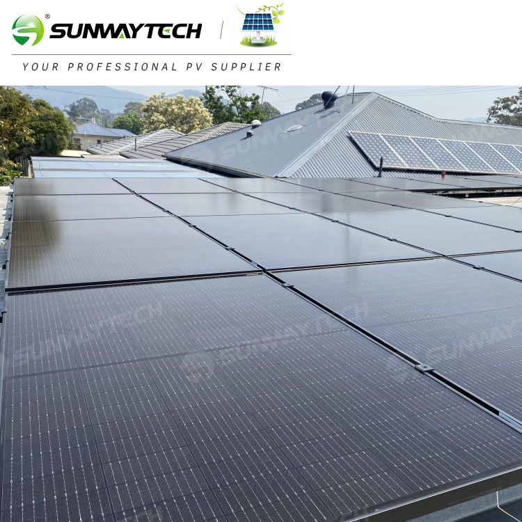 Sunway 108cells 182mm 420W Monocrystalline Full Black Solar Panel ...