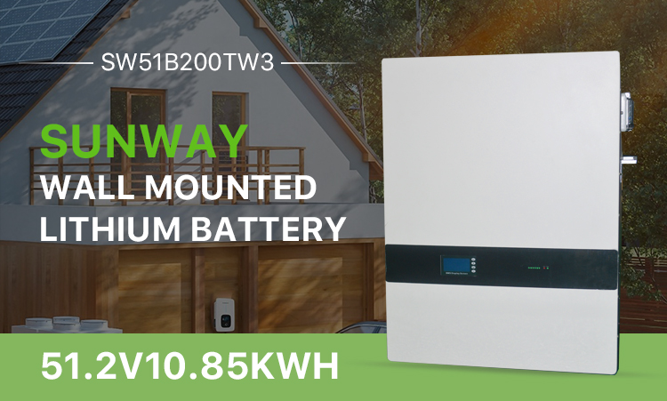 Sunway 51.2V 200Ah 10Kwh Wall Mounted Lithium Battery - Sunway Solar