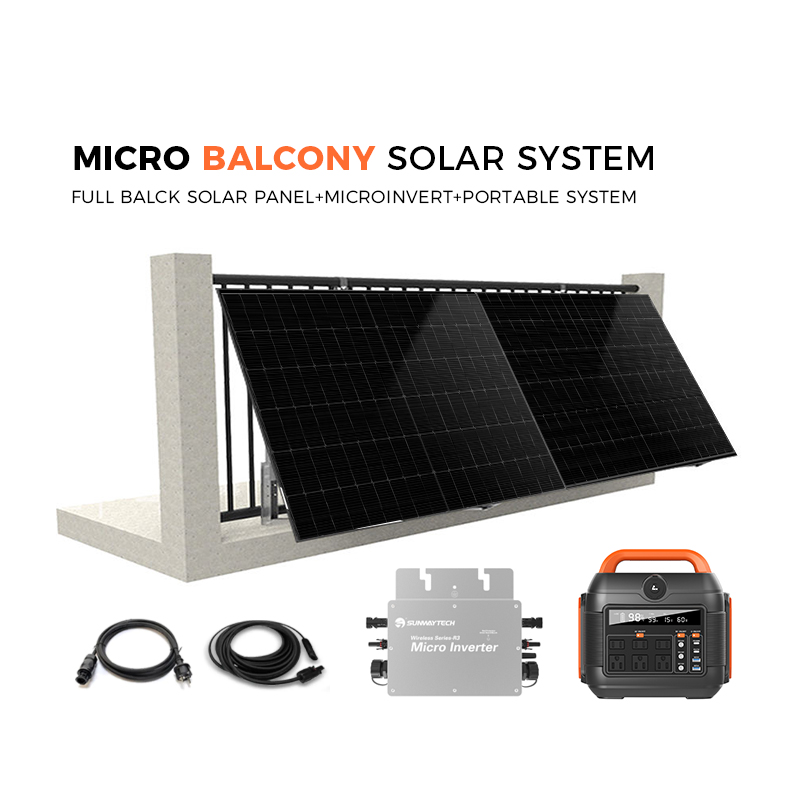 Balcony Solar Energy System WithPortable Power Supply
