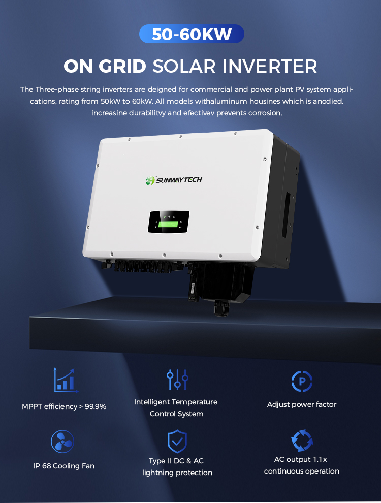 Sunway 50KW 60KW On-Grid Three Phase Solar Inverter - Sunway Solar