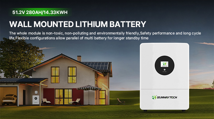 Sunway 51.2v 280ah 14.33kwh Wall Mounted Lithium Battery - Sunway Solar
