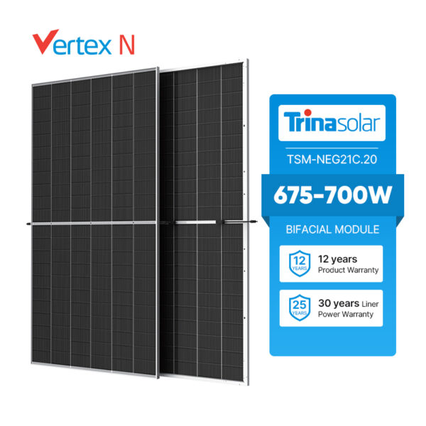 Trina Vertex N Solar Panel 675w-700w tsm-neg21c.20 - Sunway Solar
