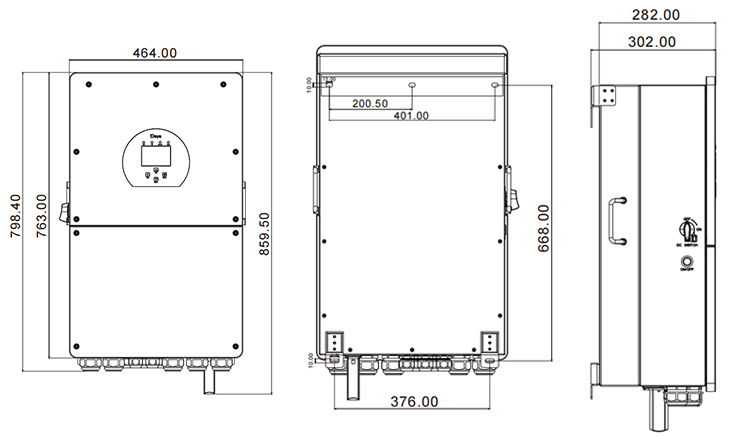 Deye SUN-16K-SG01LP1-EU 16KW Single-Phase Hybrid Solar Inverter ...