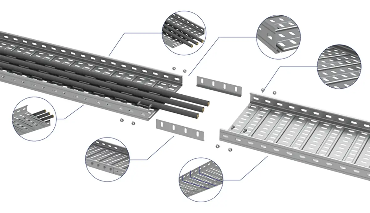 Sunway Anti-Corrosion Zinc Aluminum Magnesium Perforated Cable Tray ...